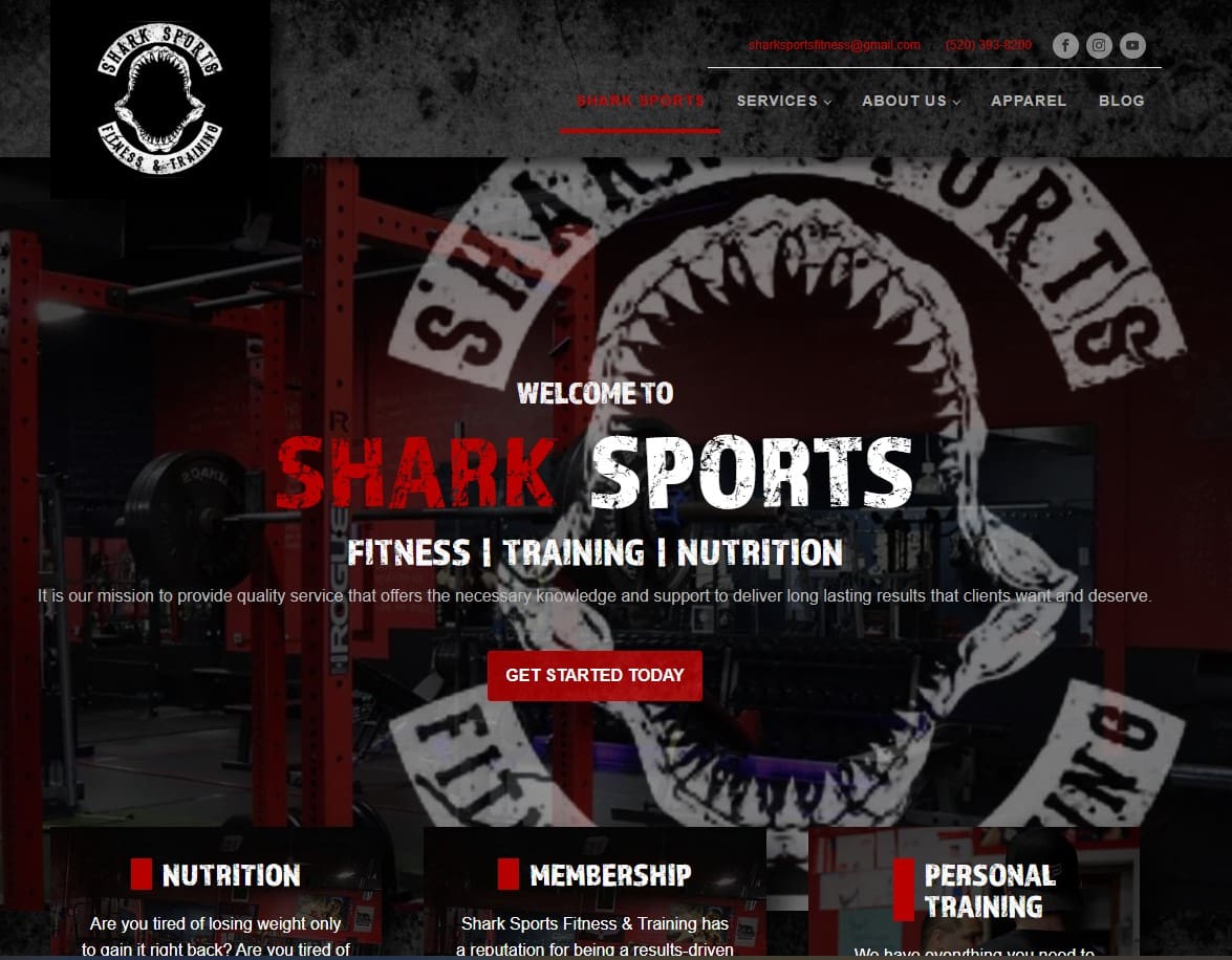 Shark Sports | Design & Development, Developement & Web Design